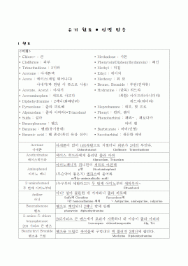 유기원료 인명반응 외우기-1페이지