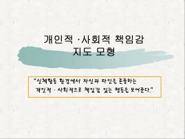 [교육학]개인적 ·사회적 책임감 지도 모형-1페이지