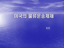 미국의 물류운송체제-1페이지