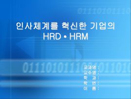 인사체계를 혁신한 기업의 HRD,HRM ppt-1페이지