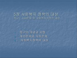 사회복지정책론, 사회복지정책의 대상에 대해서-1페이지