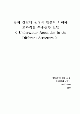 음파 전달에 물리적 현상의 이해와 효과적인 수중음향 전달-1페이지