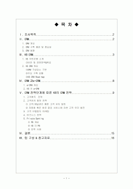 국민은행 CRM분석-1페이지