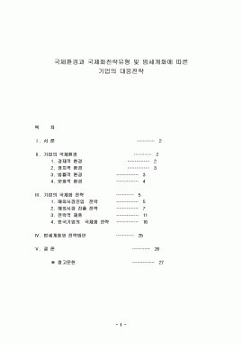 국제환경변화에 따른 기업의 대응전략-1페이지