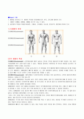 1.체형별 특징, 운동방법(외배엽, 중배엽, 내배엽) 2.성인병의 특징과 위험인자-1페이지