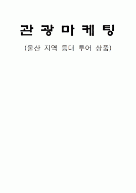 울산 지역 등대 투어 상품(관광마케팅)-1페이지