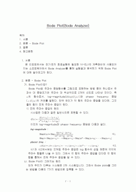 [전기, 전자] Bode plot (bode analyzer)-1페이지