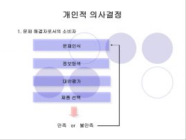 소비자 개인의 의사결정 -1페이지