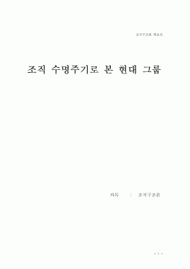 조직수명주기로 본 현대그룹-1페이지