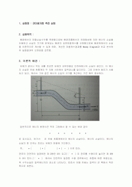 [기계공학] 관마찰저항 측정실험-1페이지