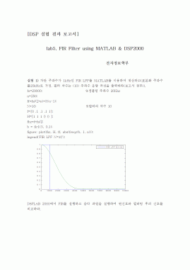 FIR Filter using MATLAB-1페이지