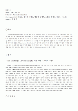 Ion Exchange Chromatography 이온교환 크로마토그래피-1페이지