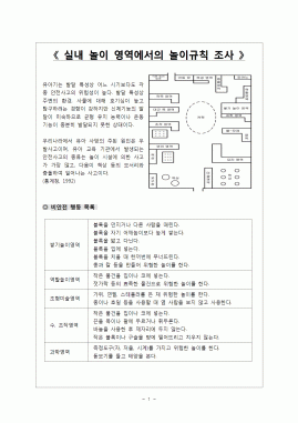 유아교육기관 실내놀이영역 안전규칙-1페이지