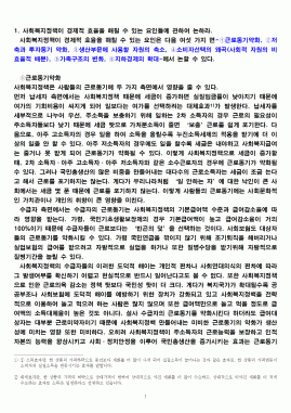 사회복지정책론 기말시험 대비 기출문제와 모법답안-1페이지