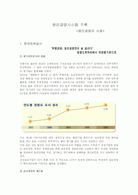 <기업윤리경영> 기업윤리경영의 사례-1페이지