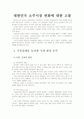 대한민국 소주시장변화에 대한 고찰-1페이지