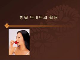 방울토마토의 활용 -1페이지