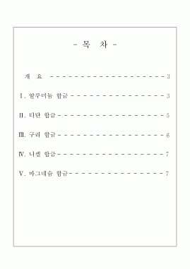 비철 금속 합금강의 종류와 특성-1페이지