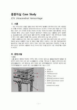 중환자실 케이스 뇌내출혈 ICH intracerebral hemorrhage-1페이지