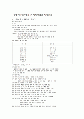 생애주기이론에서 본 발달단계와  발달과제(요약)-1페이지