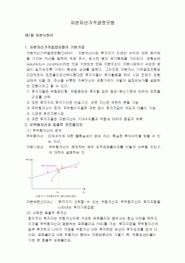 자본자산가격결정모형의 기본가정-1페이지