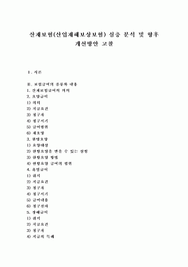 [산재보험][산업재해보상보험][산재보험제도][산업재해보상보험제도][산업재해]산재보험(산업재해보상보험) 심층 분석 및 향후 산재보험(산업재해보상보험)의 개선방안 고찰(산재보험, 산업재해보상보험제도)-1페이지