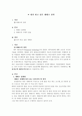 내가 하고 싶은 재테크 전략-1페이지