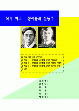 레포트_문학(작가비교,정지용과윤동주비교)-1페이지