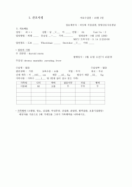 갑상선 위기(thyroid storm)  간호 진단 중재 케이스 -1페이지