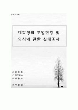 대학생의 부업현황 및 의식에 관한 실태조사-1페이지