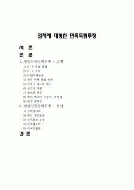 일제에 대항한 민족독립투쟁, 독립운동-1페이지