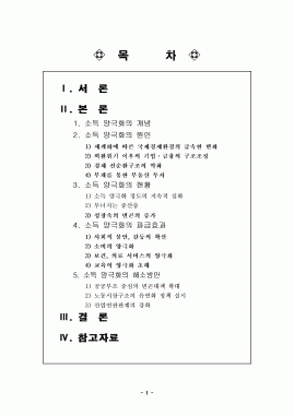 [경제학원론]소득양극화 심화현상에 대한 고찰 및 해소방안 모색(리포트)-1페이지