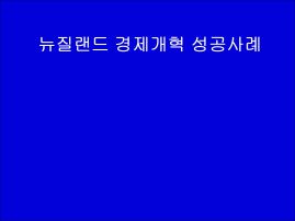   뉴질랜드 경제 개혁 혁신사례 -1페이지