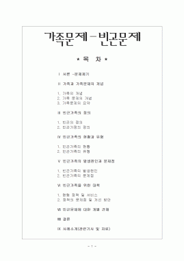 [사회문제] 가족과 가족문제-빈곤문제-1페이지