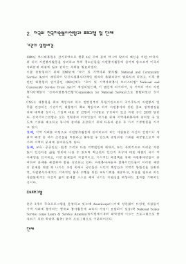 미국의 전국자원봉사연합과 프로그램 및 단체 -1페이지