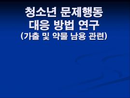 청소년 문제행동 대응 방법 연구(청소년 가출 및 약물 남용)-1페이지