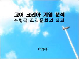 고어코리아의 수평적 조직문화 분석 -1페이지