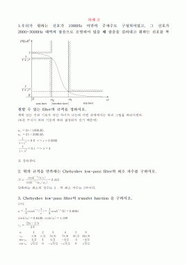 [공학]Matlab을 이용한 Chebyshev filter 설계-1페이지