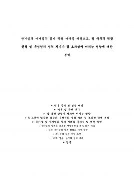 공기업과 사기업의 팀제 적용 사례를 바탕으로, 팀 내부의 역할 균형 및 구성원의 성격 차이가 팀 효과성에 미치는 영향에 대한 분석-1페이지