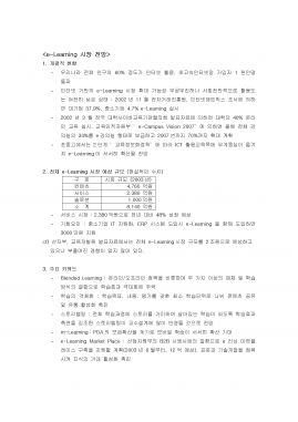 이 러닝 (elearning) 시장 전망-1페이지