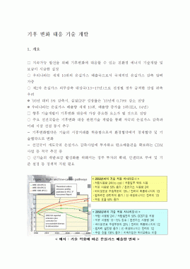 기후 변화 대응 기술 개발 (연구 개발) 국내외 현황-1페이지