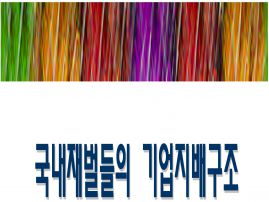 국내 재벌들의 기업지배 구조-1페이지