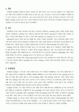 P/M법과 Casting의 공정 데이터 분석 -1페이지