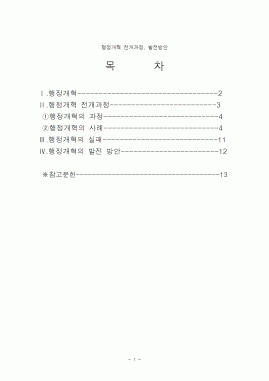 한국의 행정개혁과 발전안-1페이지