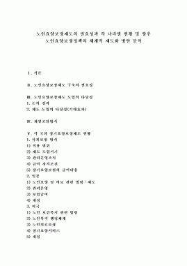 [노인요양보장제도][노인요양보장정책]노인요양보장제도의 필요성과 각 나라별 현황 및 노인요양보장정책의 체계적 제도화 방안 분석(노인요양보장제도 구축 필요성, 노인요양보장제도 도입 타당성)-1페이지