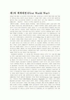 세계대전에대한 자료정리-1페이지