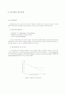 강교량의 피로 설계 - 피로 이론(마이너 법칙), 피로 수명, 피로 설계 기준, 피로 곡선 및 구조 상세-1페이지