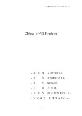 [독후감/서평/요약] china 2050 project-1페이지