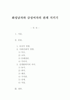 화성남자와 금성여자의 관계 지키기-1페이지