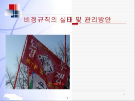 비정규직 실태와 관리방안-1페이지